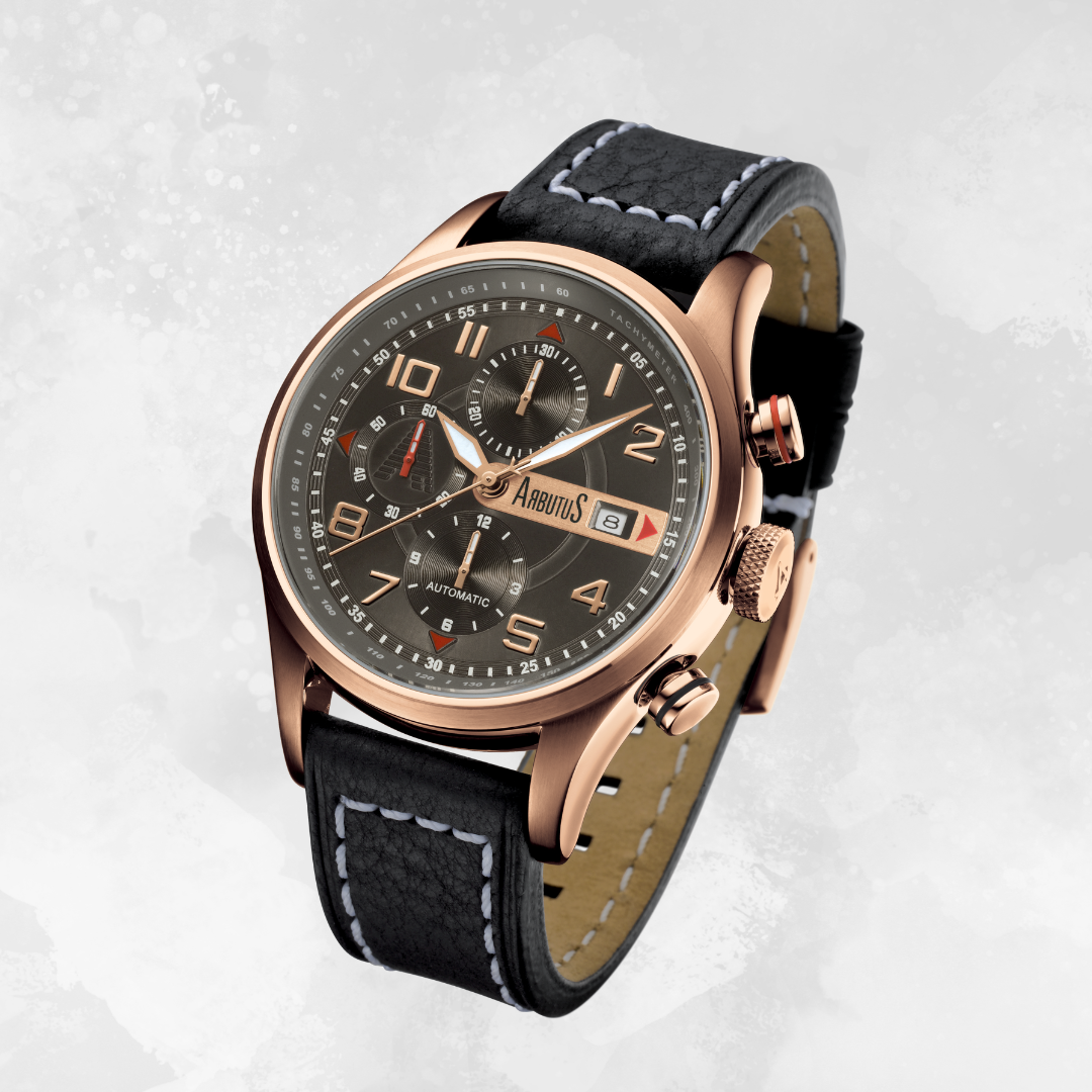Bergen | Arbutus Men's Watches Black | Chronograph Functionality ...